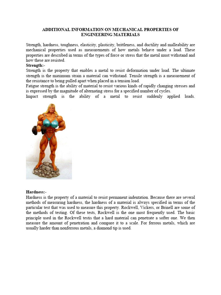 Mse201 Mech Prop Additional | PDF | Ductility | Strength Of Materials