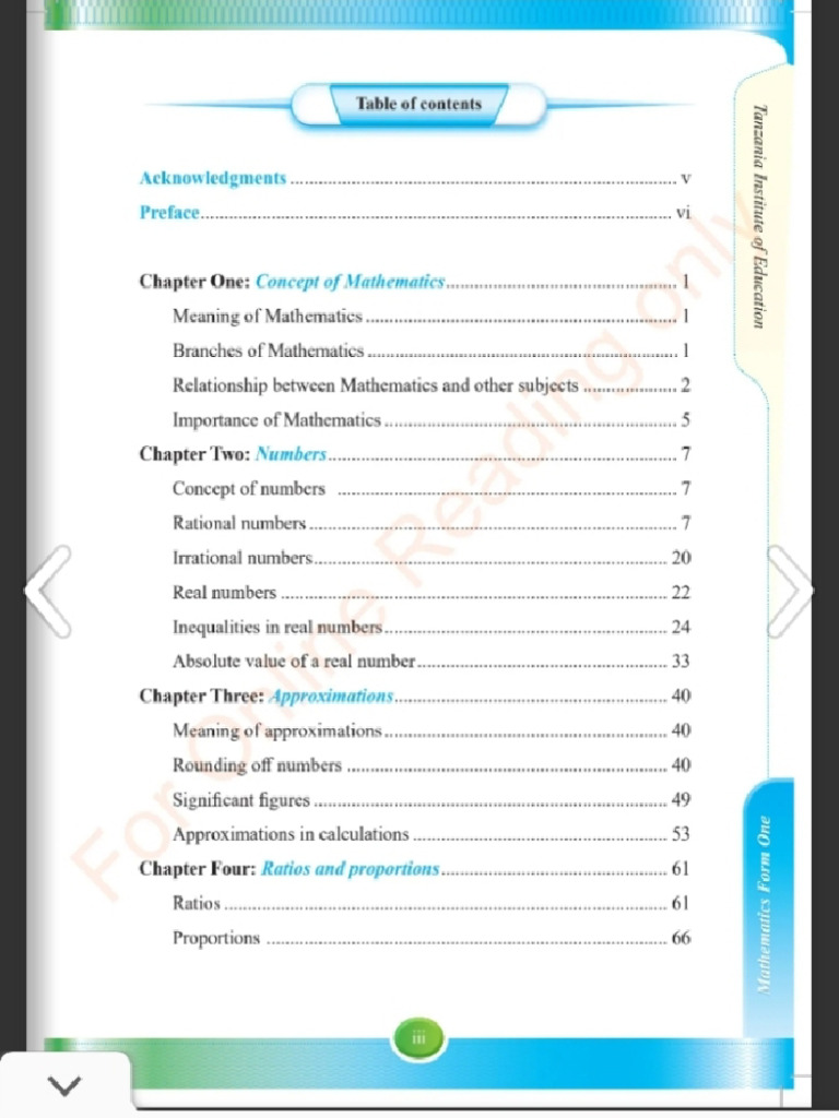 Basic Mathematics Form One TIE | PDF