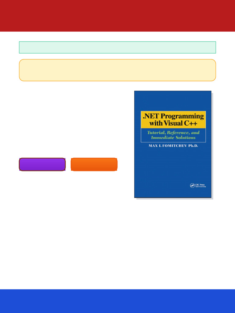 NET Programming with Visual C Tutorial Reference and Immediate ...