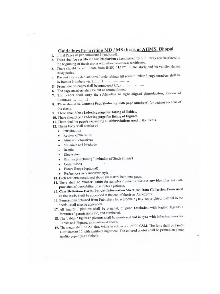 Annexure I (Guidelines) | PDF