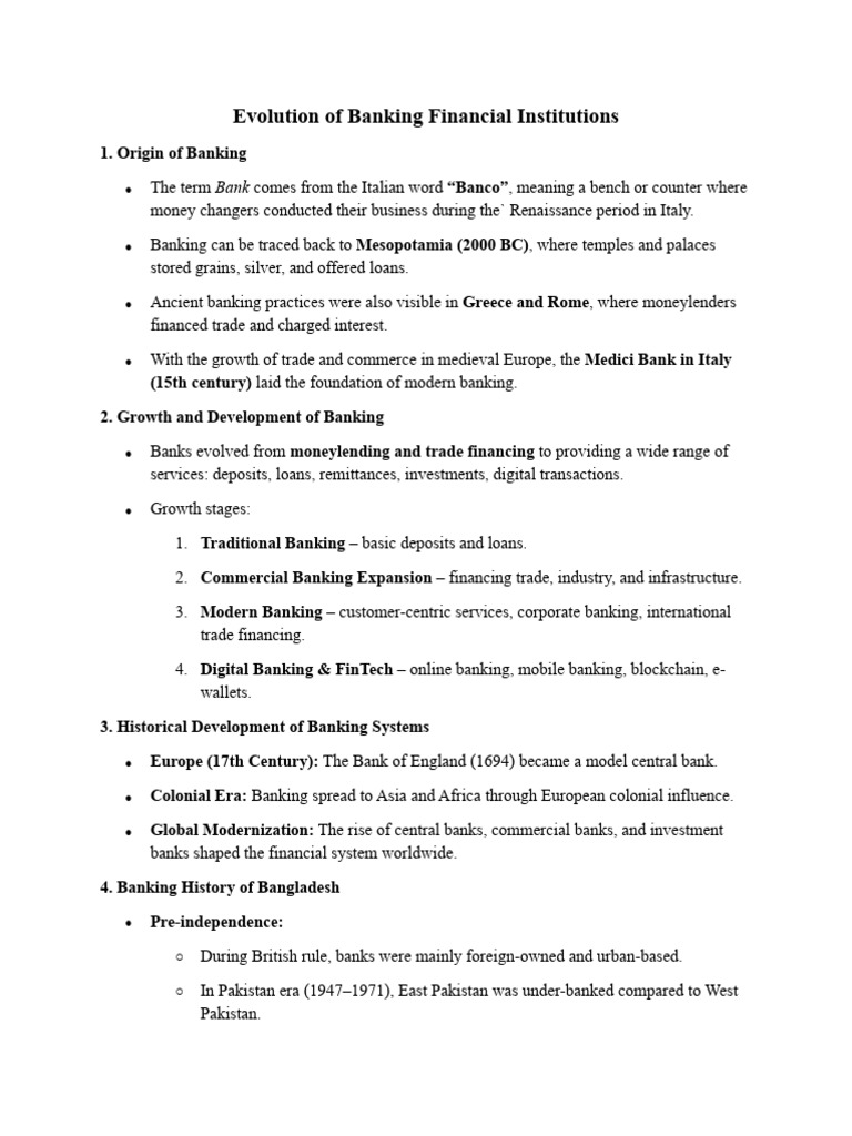 Overview of Banking | PDF | Banks | Financial Inclusion