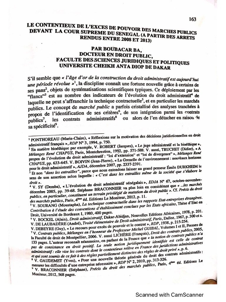Boubacar Ba, Contentieux Des MP | PDF