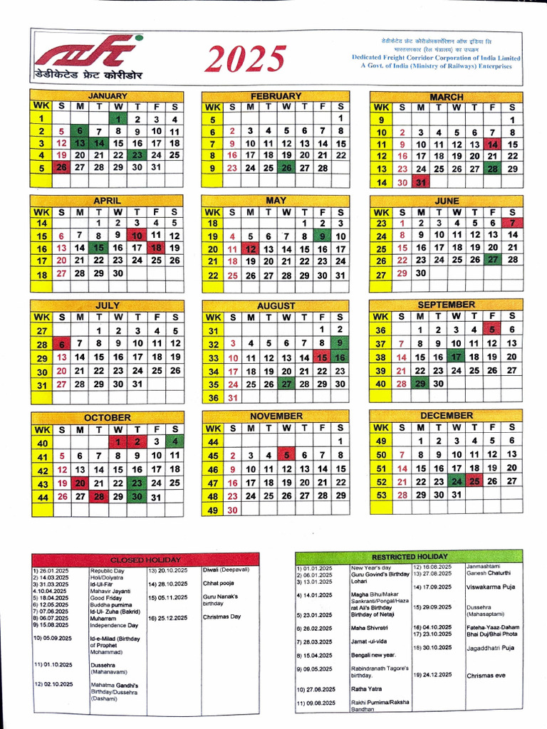 Holiday Calendar 2025 | PDF | Indian Religions | Observances