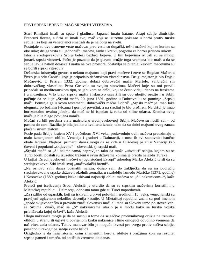 Stari Rimljani Imali Su Spate I Gladiuse | PDF