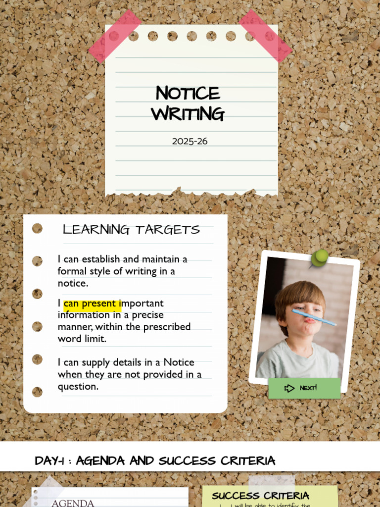 Notice Writing Guidelines and Activities | PDF | Jupiter