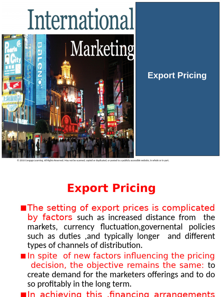 International Pricing Mix | PDF | Dumping (Pricing Policy) | Pricing
