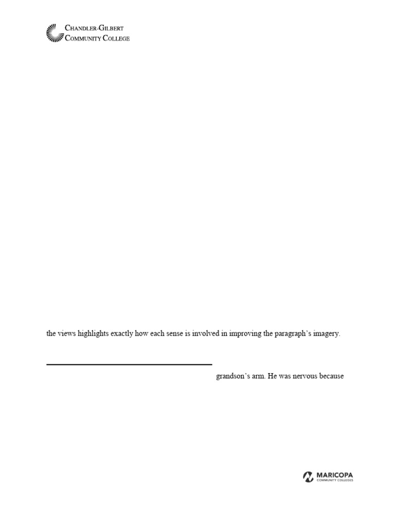 Descriptive and Sensory Detail Narrative Writing | PDF | Senses | Taste