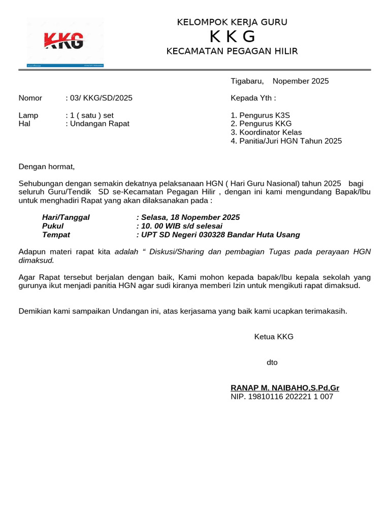 Undangan Rapat | PDF