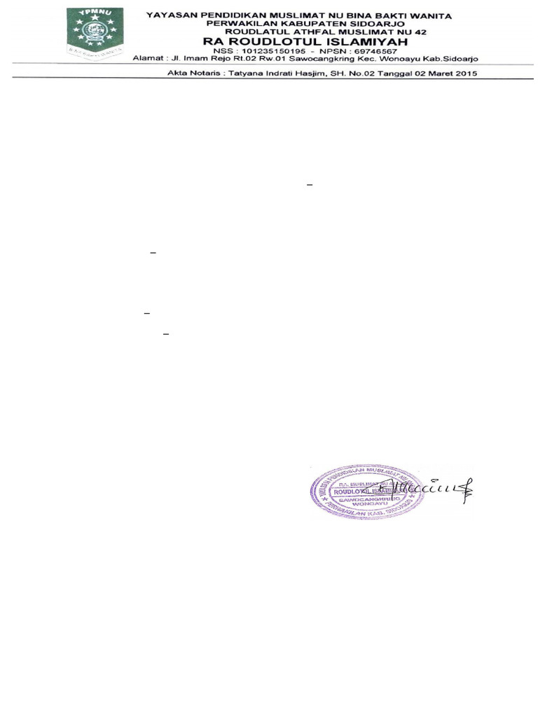 Edaran Kegiatan Semester | PDF