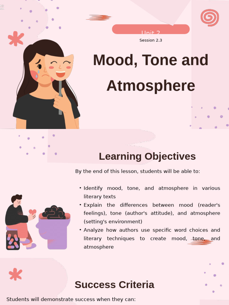 Understanding Mood, Tone, Atmosphere | PDF