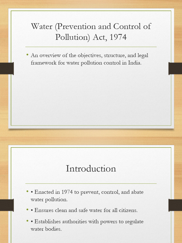Water Pollution Control Act Overview | PDF