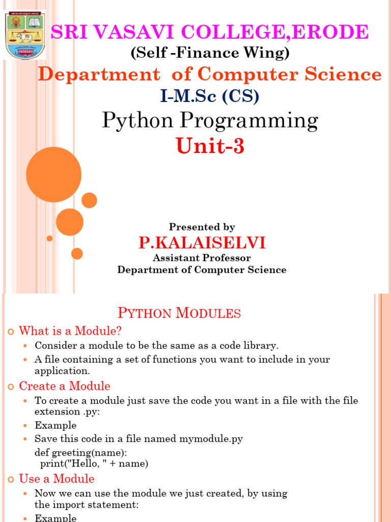 Pythonunit3m 211201125719 | PDF | Class (Computer Programming ...