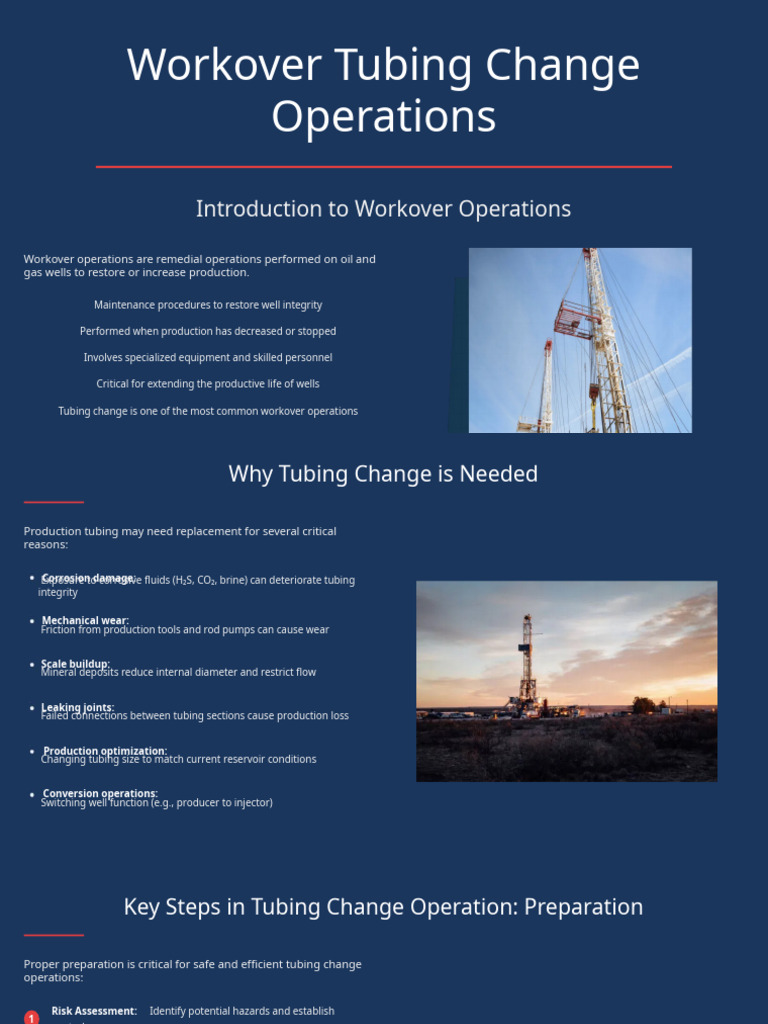 Workover Tubing Change Operations Guide | PDF | Pipe (Fluid Conveyance ...