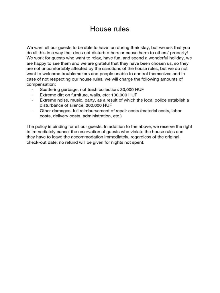 House Rules | PDF