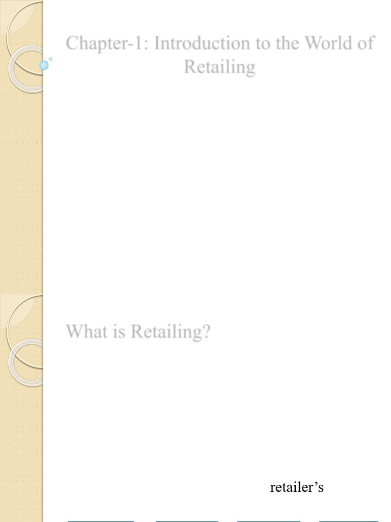 Introduction to Retailing Concepts | PDF