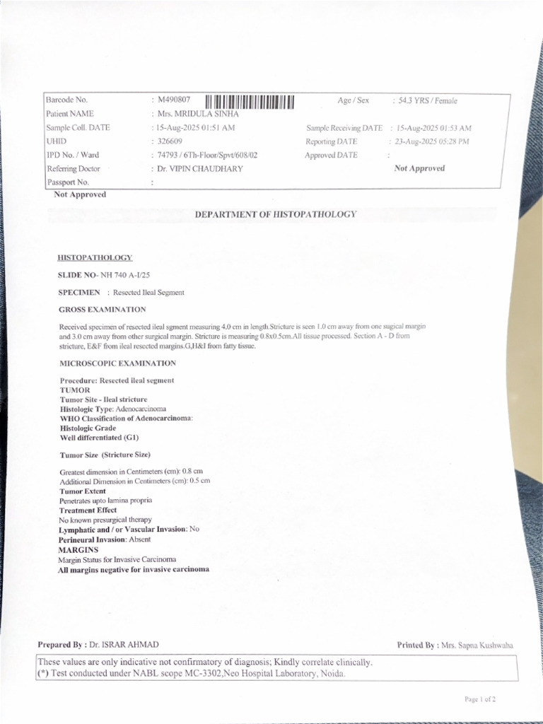 Biopsy Report | PDF