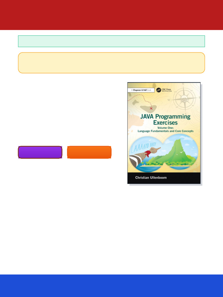 Java Programming Exercises Volume One Language Fundamentals and Core ...