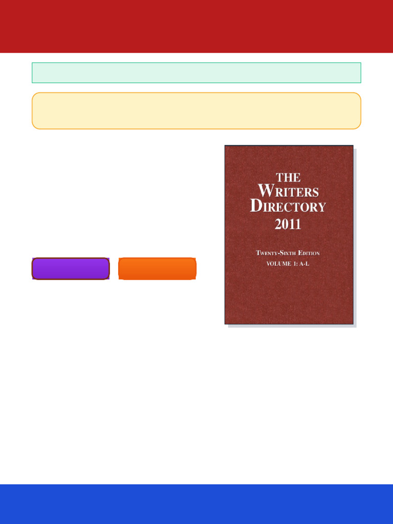 The Writers Directory 2011 Volume 1 A L 26th Edition Lisa Kumar ebook ...
