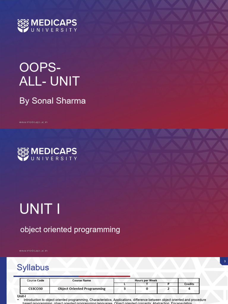 Object-Oriented Programming Overview | PDF | Object Oriented ...