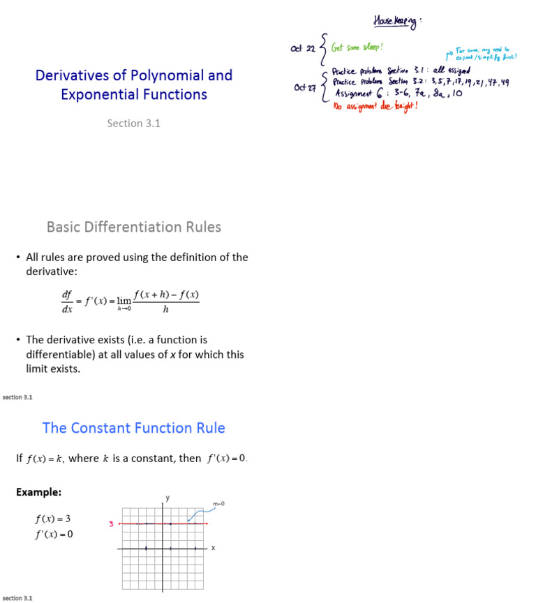 1F03 Section3.1 Annotated | PDF | Slope | Tangent