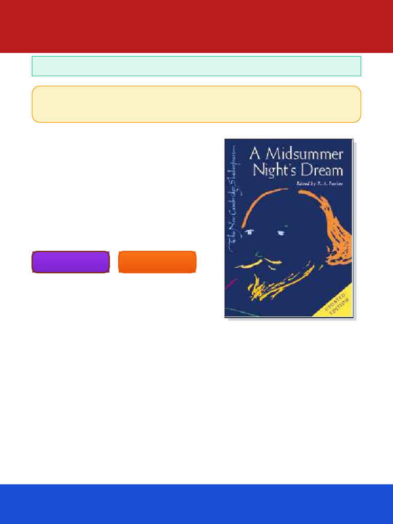 A Midsummer Night S Dream 2nd Edition William Shakespeare Ebook Test ...