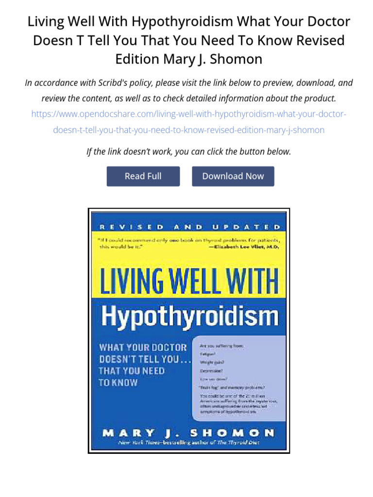 Hypothyroidism: Essential Insights & Tips | PDF | Hypothyroidism | Thyroid