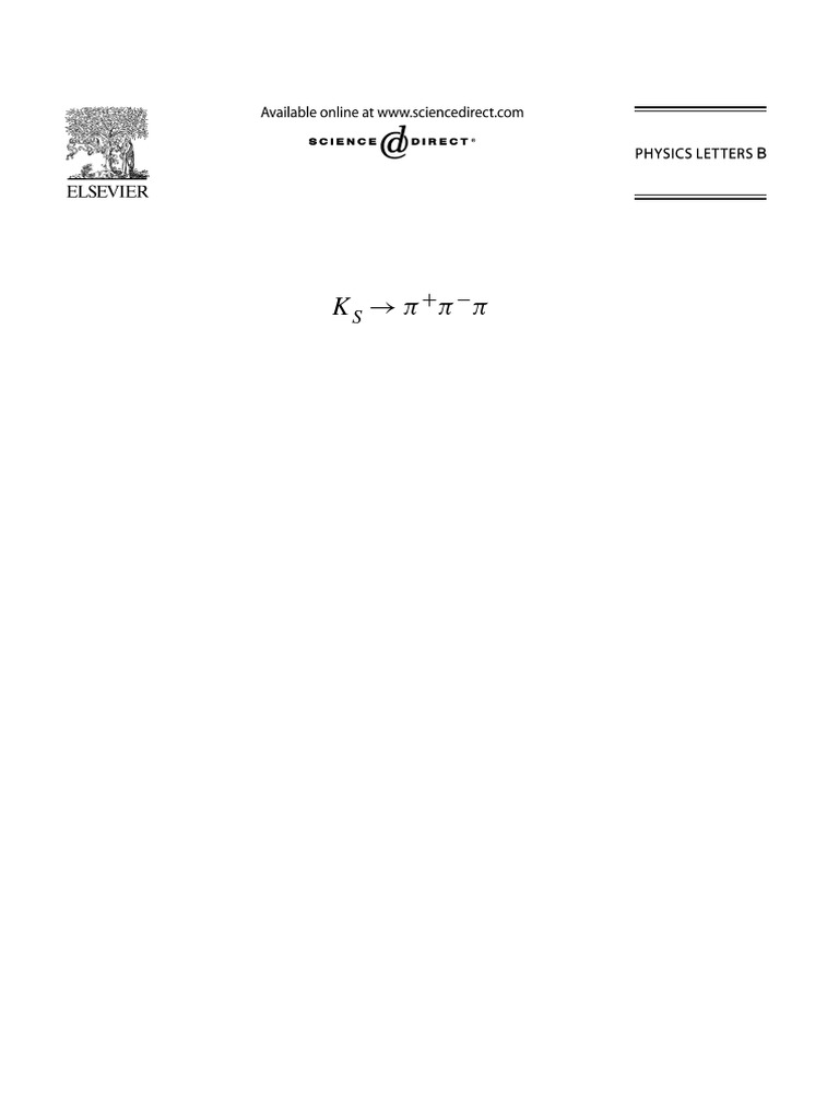 A Measurement of The CP-conserving Component of The Decay: Physics ...