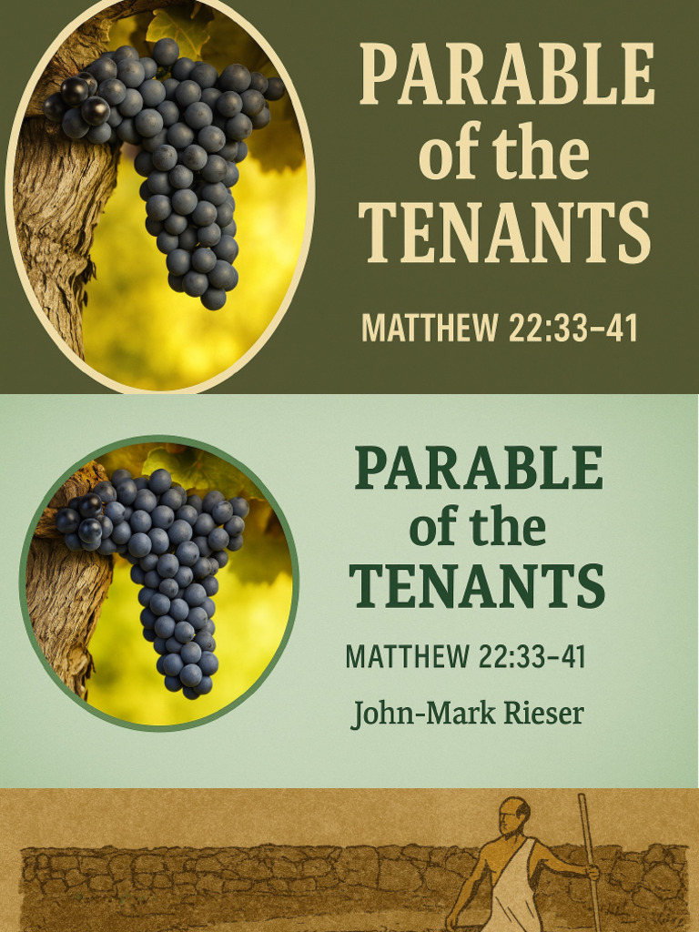 Parable of The Vineyard Tenants - Matthew 21 | PDF