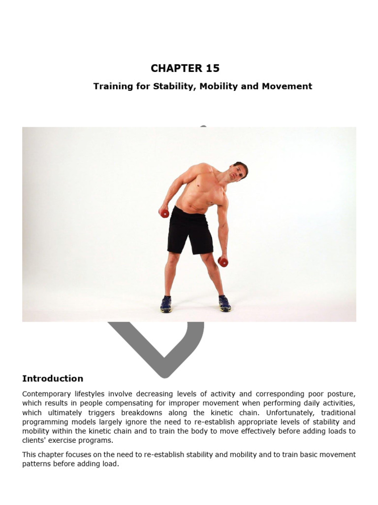 Chapter 15 Training For Stability, Mobilty and Movements | PDF | Pelvis ...