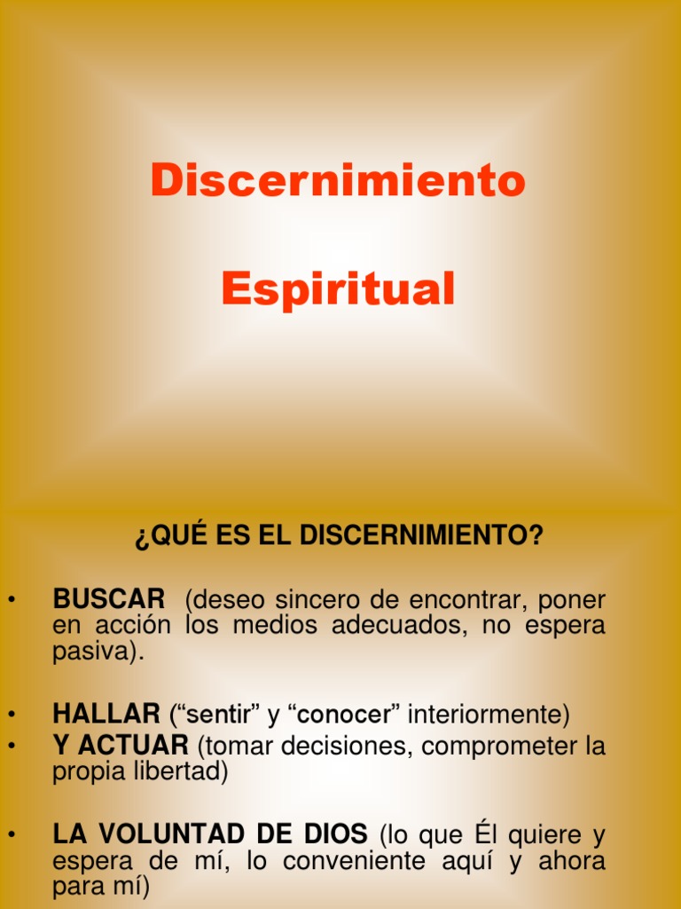Discernimiento Espiritual | Dios | Fe