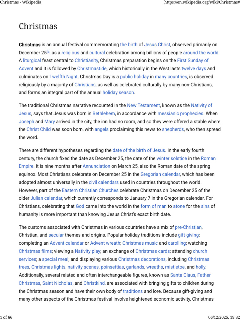 Christmas: History, Traditions, and Significance | PDF | Christmas ...