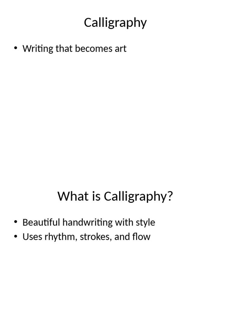 Calligraphy | PDF