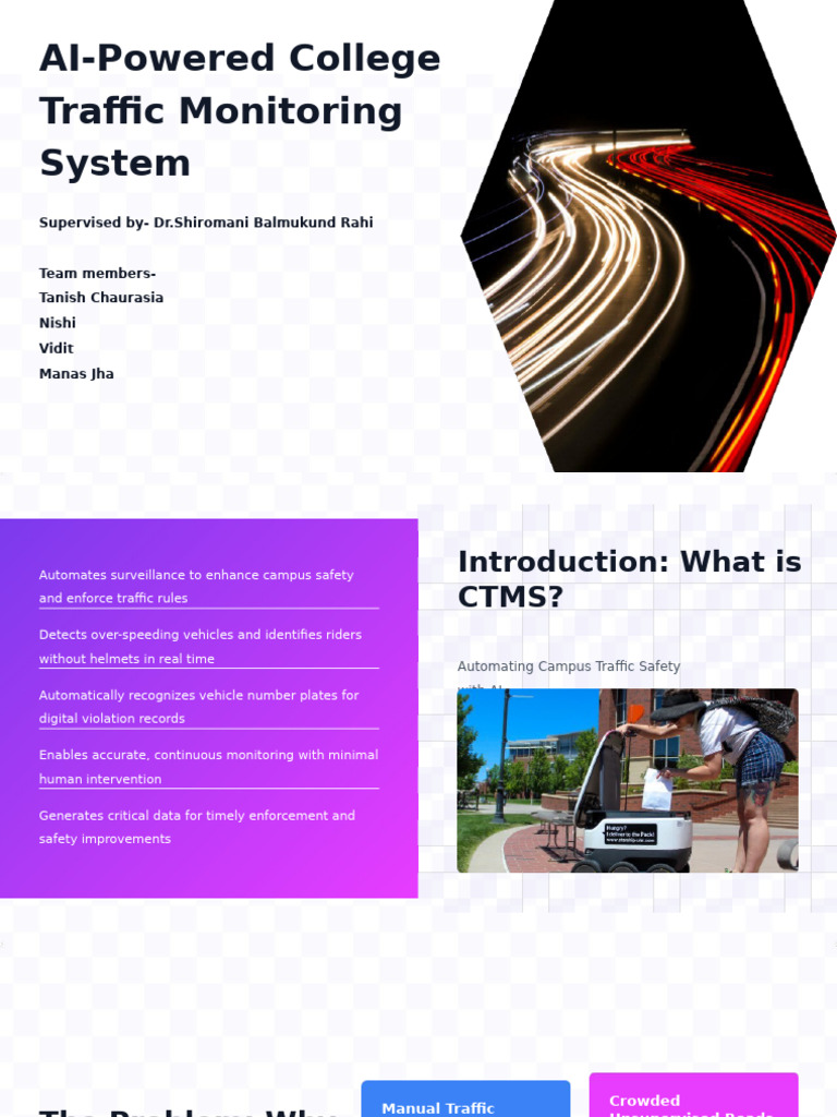 AI Traffic Monitoring System for Campuses | PDF | Artificial ...