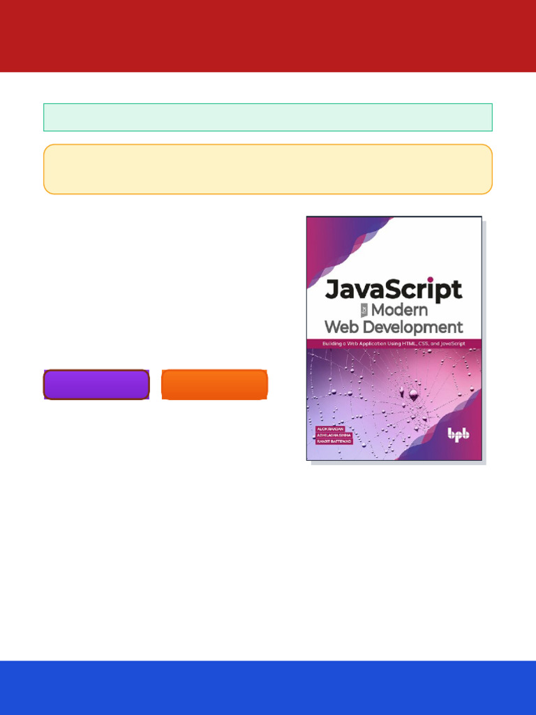 JavaScript for Modern Web Development Building a Web Application Using ...