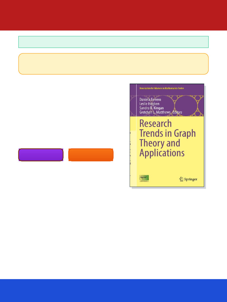 Research Trends in Graph Theory and Applications 1st Edition Daniela ...