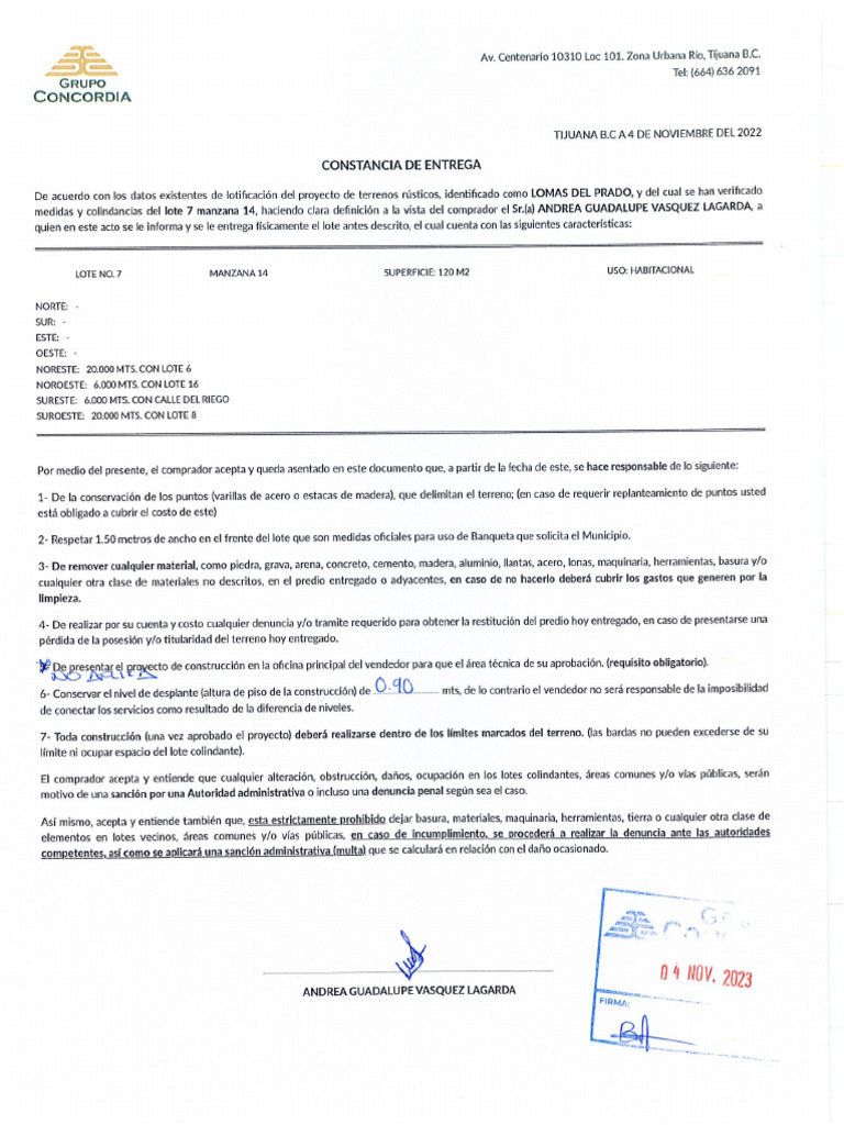 Carta Reversion Ejemplo | PDF