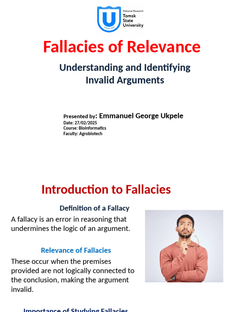 Identifying Fallacies of Relevance | PDF | Fallacy | Argument