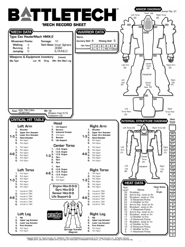 Exo HaulerMech HMX-2 | PDF