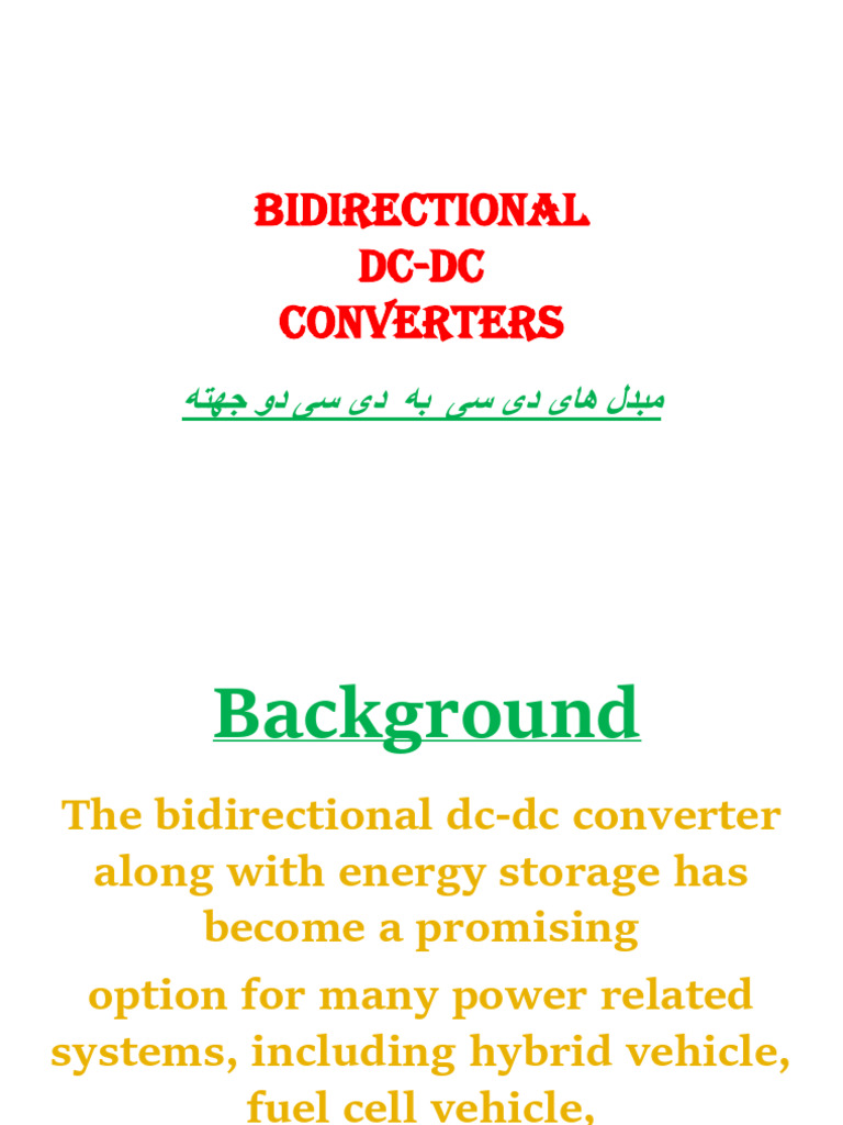 Bidirectional DC-DC Converters Overview | PDF | Distributed Generation ...