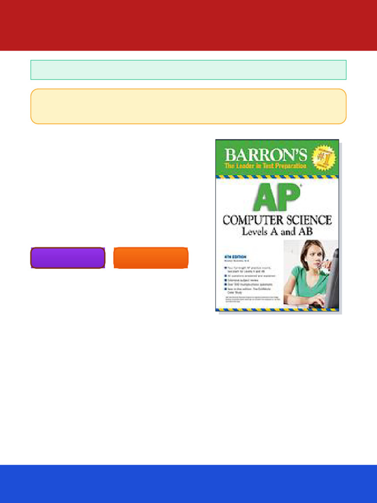 Barron s AP computer science Levels A and AB 4th ed Edition Roselyn ...