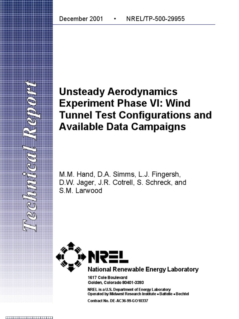 Nrel Phase Vi | PDF | Wind Tunnel | Turbine