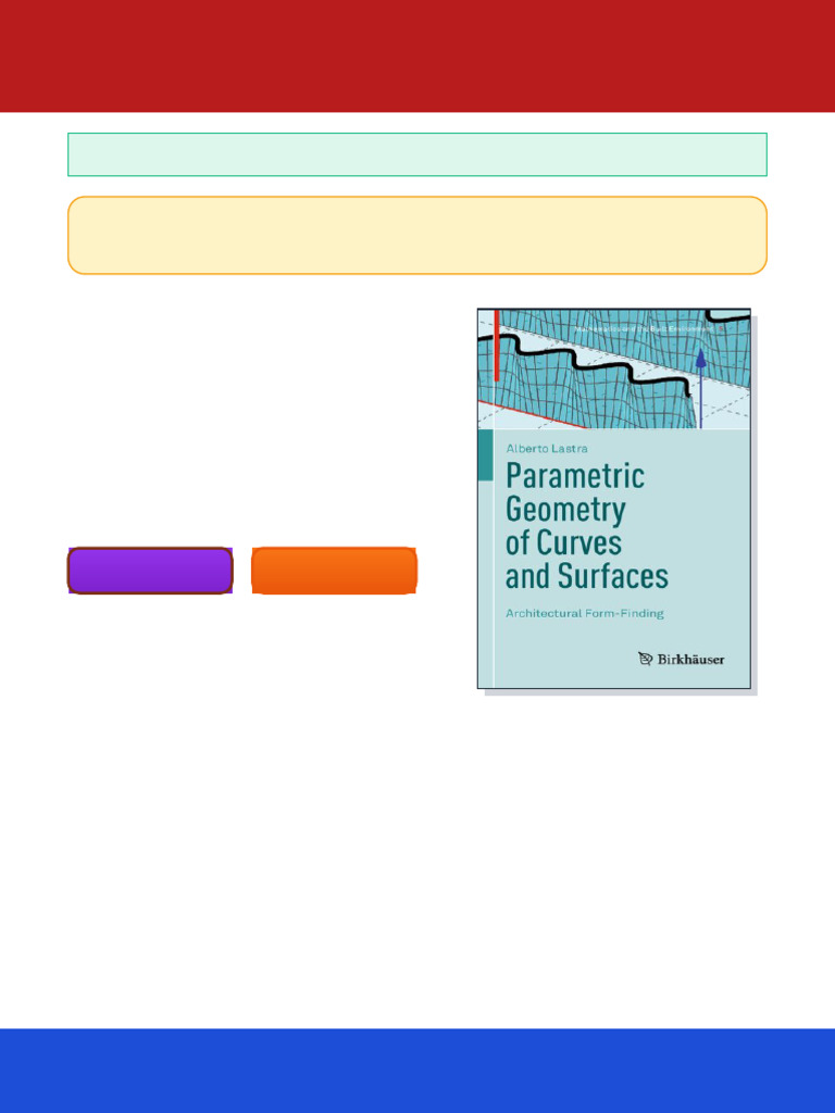 Parametric Geometry of Curves and Surfaces Architectural Form Finding ...