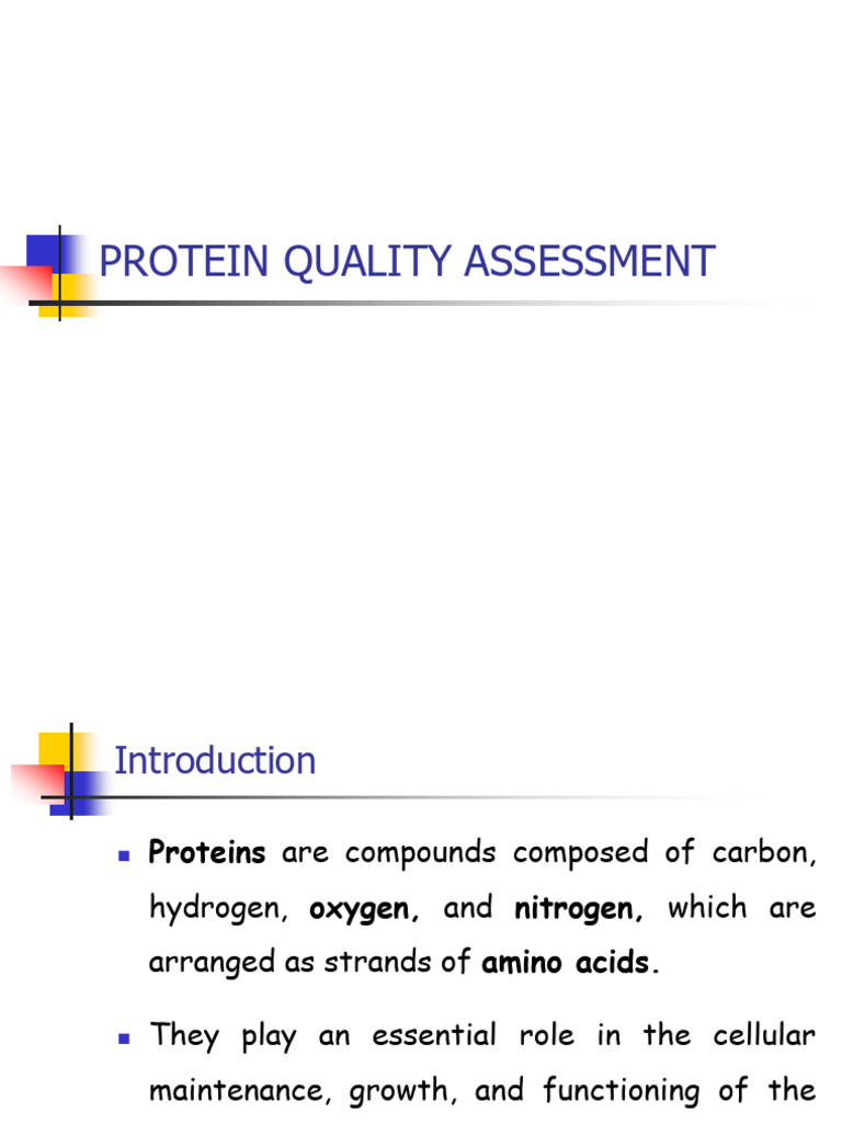 Protein Quality and Amino Acid Assessment | PDF | Nutrients | Biochemistry