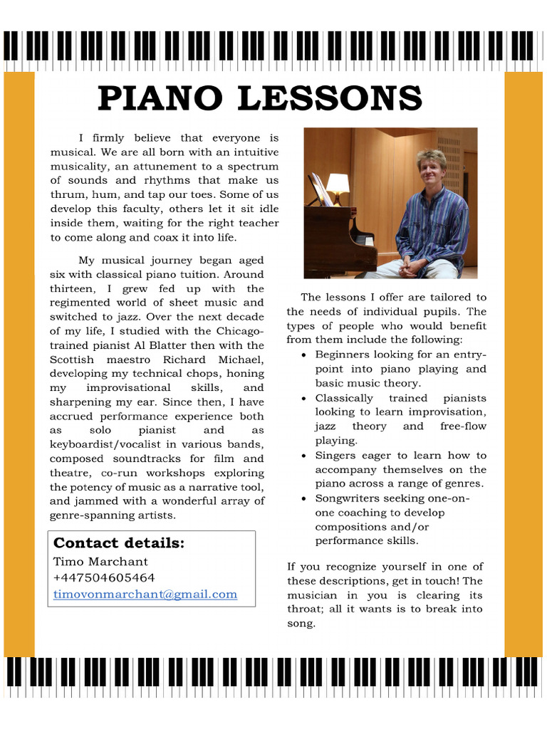 Piano Lesson Flyer | PDF