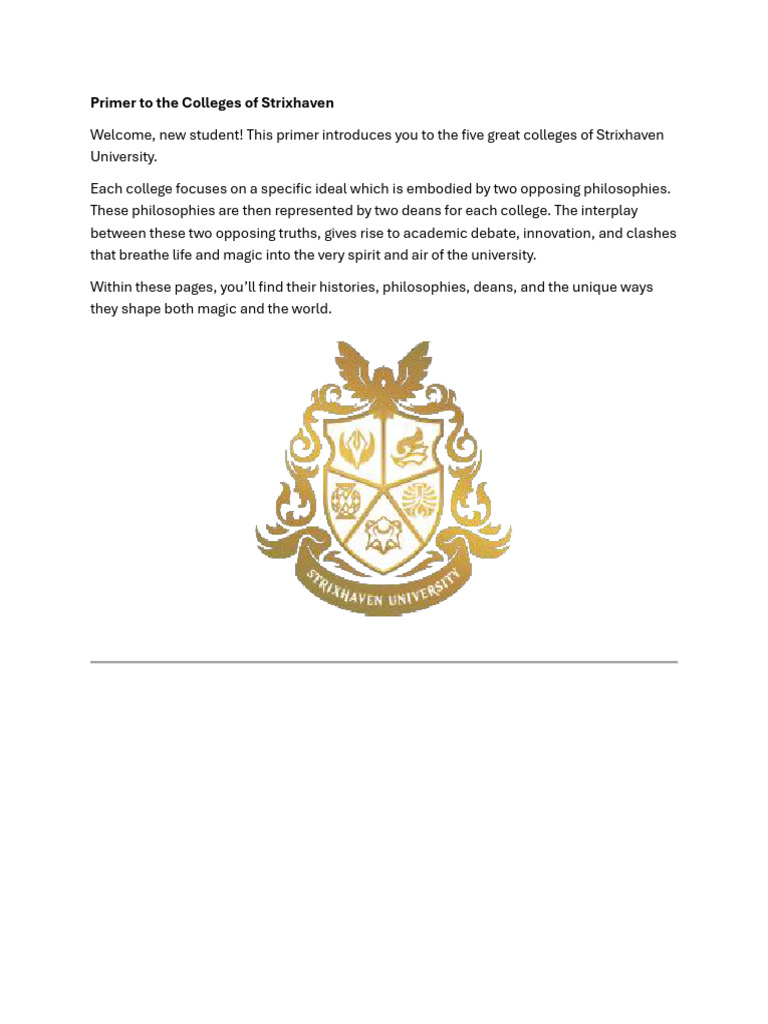 Strixhaven Colleges Overview Guide | PDF | Pattern | Reality