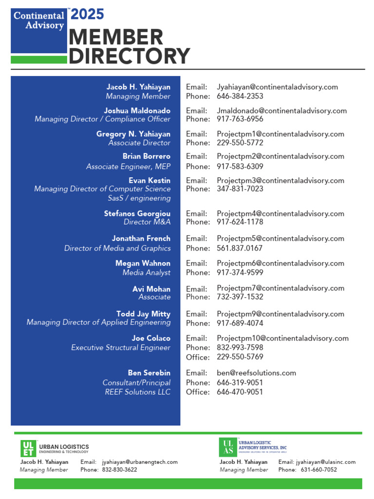 CAS Member Directory - Sept 2025 | PDF