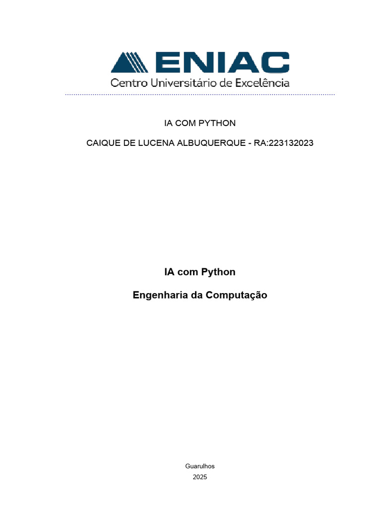 Portfólio IA com Python | PDF | Informática