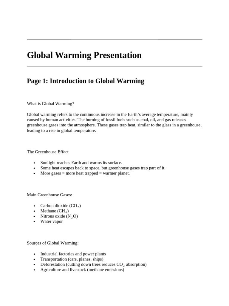 Global Warming | PDF