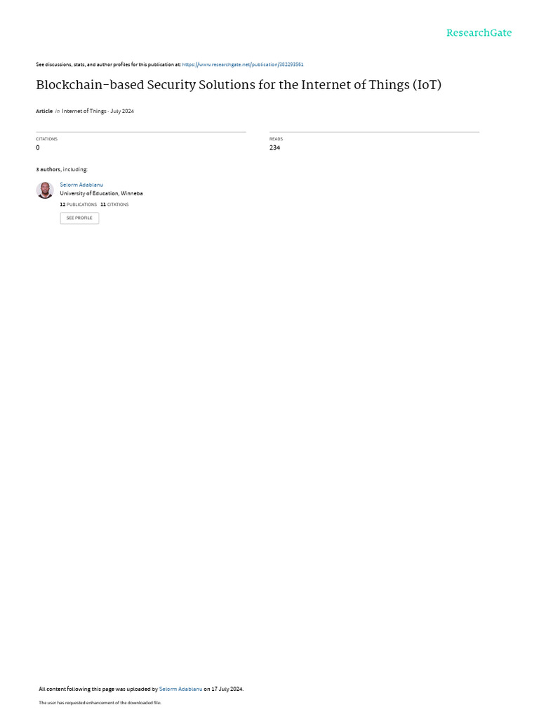 EasyChair-Preprint-14010 | PDF | Internet Of Things | Security