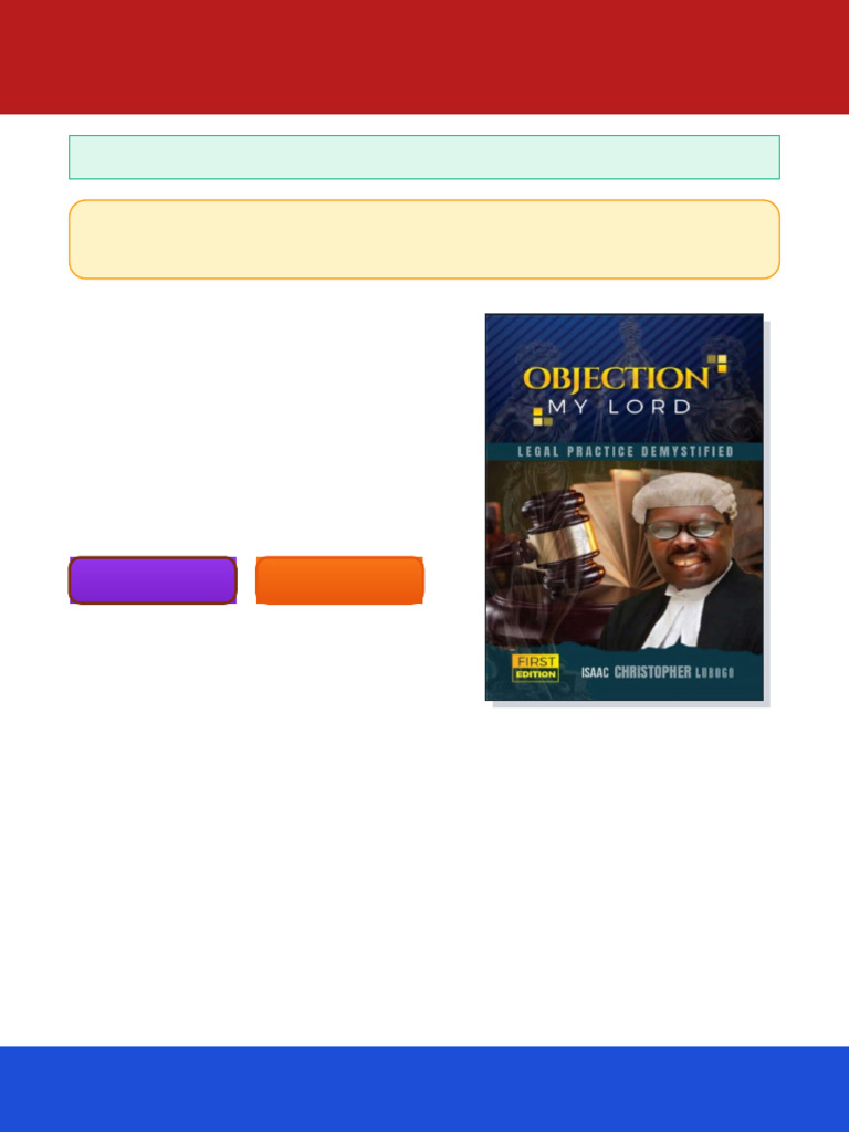 Volume Two: OBJECTION MY LORD “Legal Practice Demystified” Family Law ...